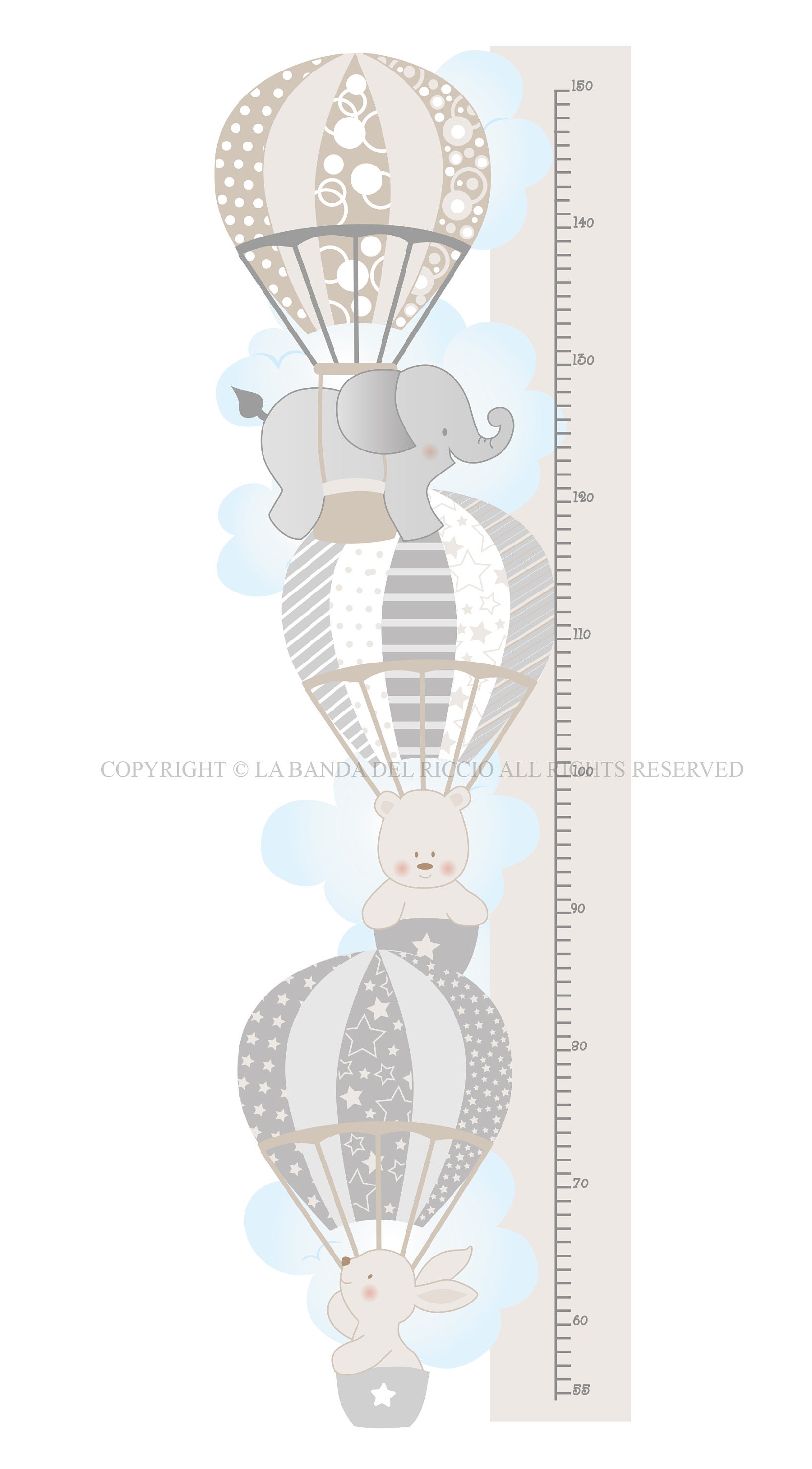 Set Room Baby Wall Decals Kitgrowth Chart and Door Decal Air - Etsy