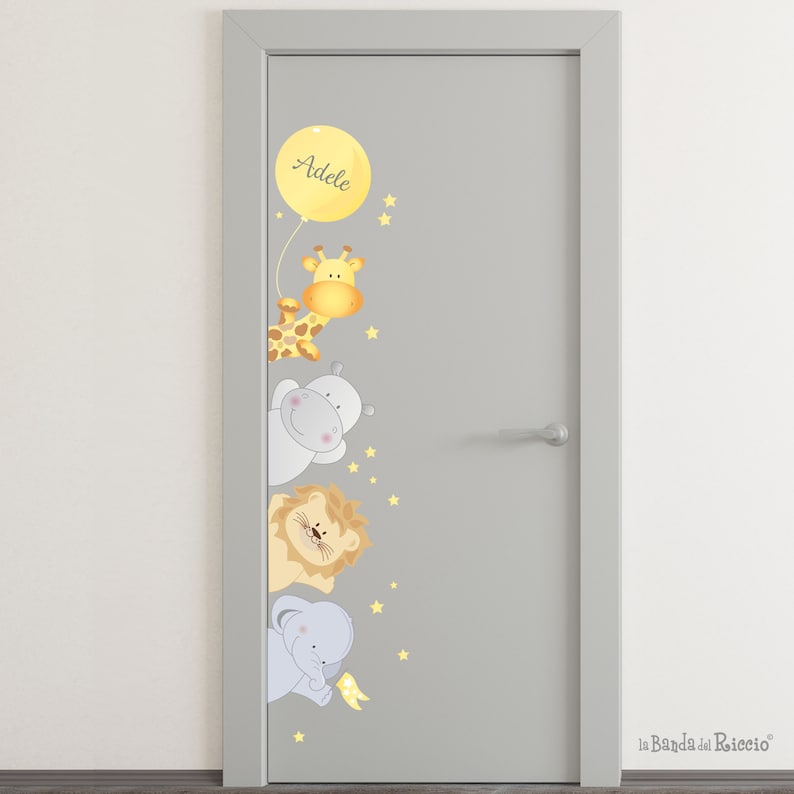 Adhesive Fabric PVC Free, Kids Wall Stickers, Baby Nursery Door Decor ...