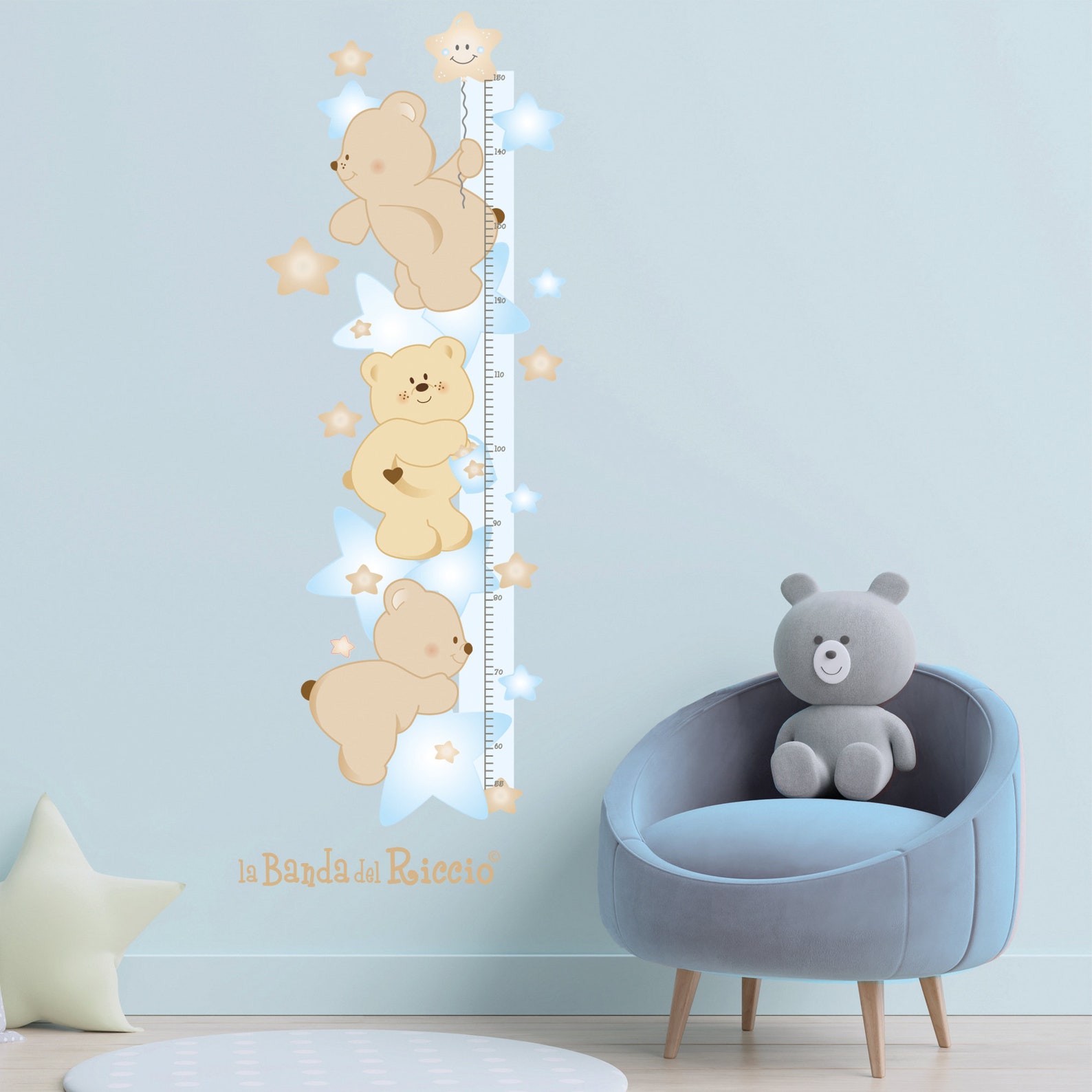 Fabric Growth Chart, Wall Decals, Baby Nursery Room Decor, Growth Chart ...