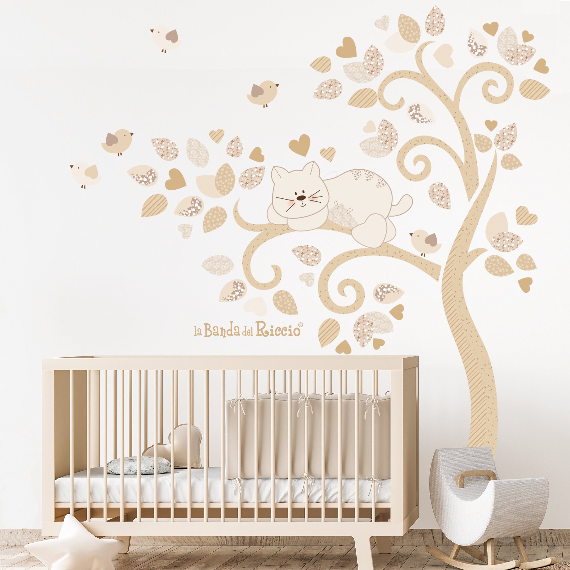 Tree Baby Wall Decal, Nursery Tree Wall Stickers, Wall Decal Kids, Baby ...