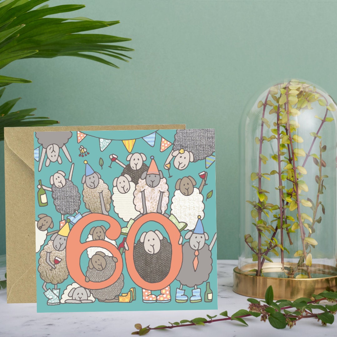 Funny Sheep 60th Birthday Card: Lake District Farm Animal Party - Etsy ...