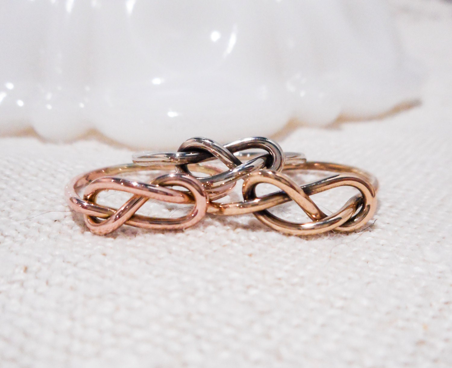 Love Knot Ring // Solid Gold Eternity Knot Ring - Etsy
