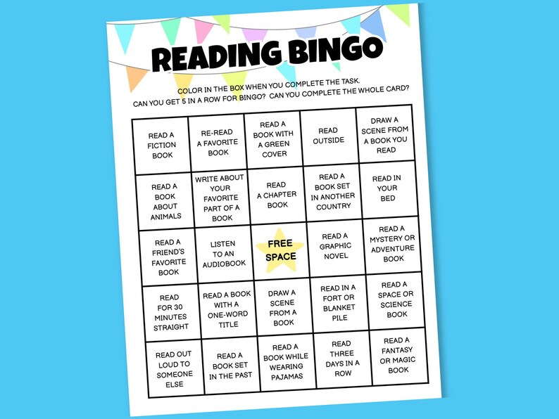 Reading Bingo, Book Bingo, Book Club Game, Summer Reading Bingo, Adult ...