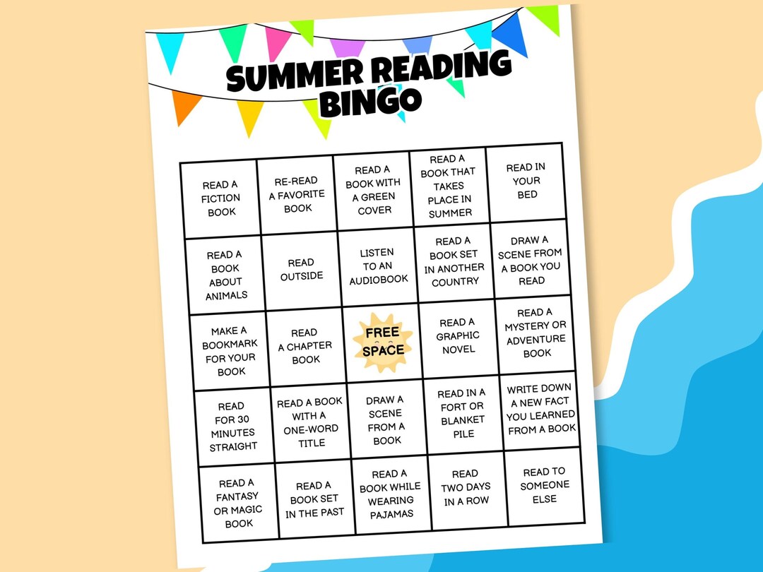 Summer Reading Bingo, Summer Bingo Game, Printable Kids Summer Reading ...