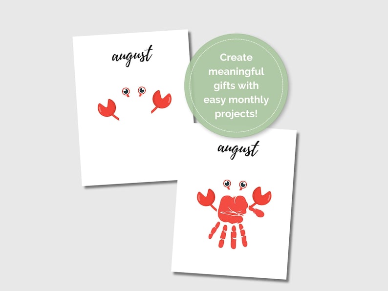 Handprint Calendar, Kids Handprint Memory Book Craft, Handprint Art ...