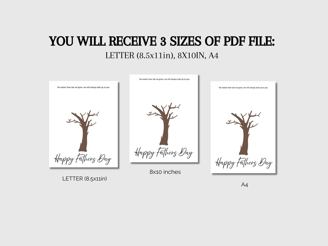 Fathers Day Handprint Tree Art, Fathers Day Craft, Printable Fathers ...