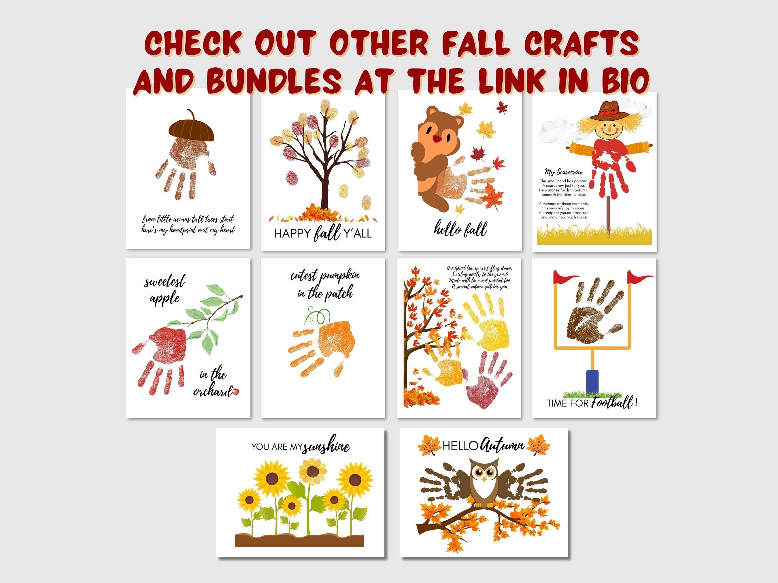 Fall Handprint Craft, Autumn Scarecrow Handprint Art, Fall Crafts for ...
