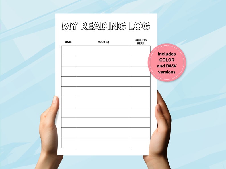 Kids Reading Tracker, Printable Childrens Reading Log, Simple Kid Book ...