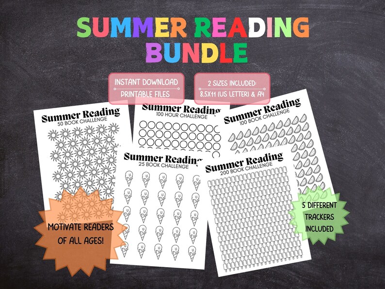 Kids Summer Reading Log, Printable Reading Trackers, Summer Book Logs ...