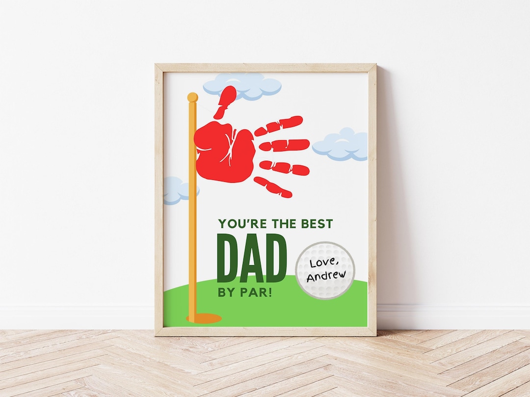 Fathers Day Handprint Craft, Fathers Day Golf Craft, Golf Fathers Day ...