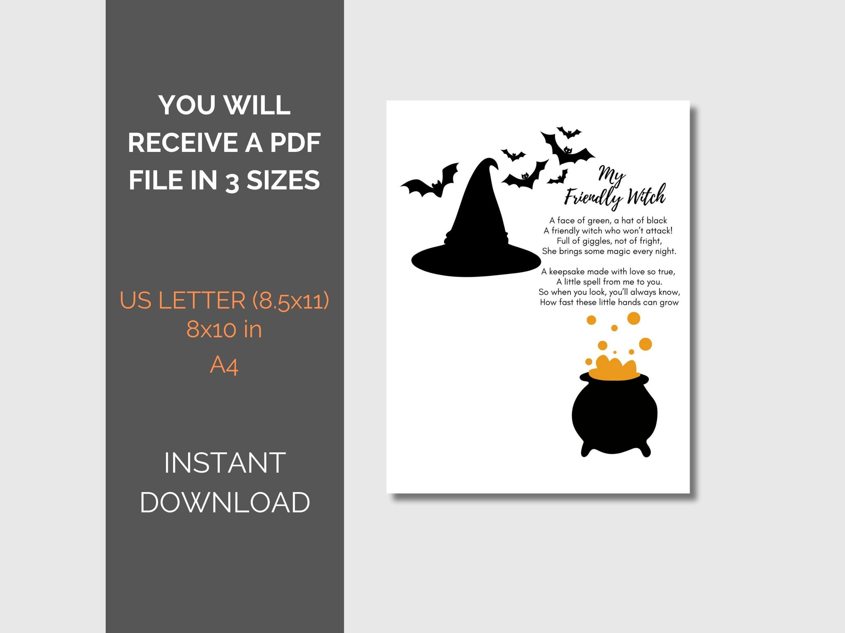 Halloween Handprint Art, Halloween Witch Handprint Craft, Halloween ...