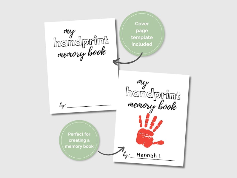 Handprint Calendar, Kids Handprint Memory Book Craft, Handprint Art ...