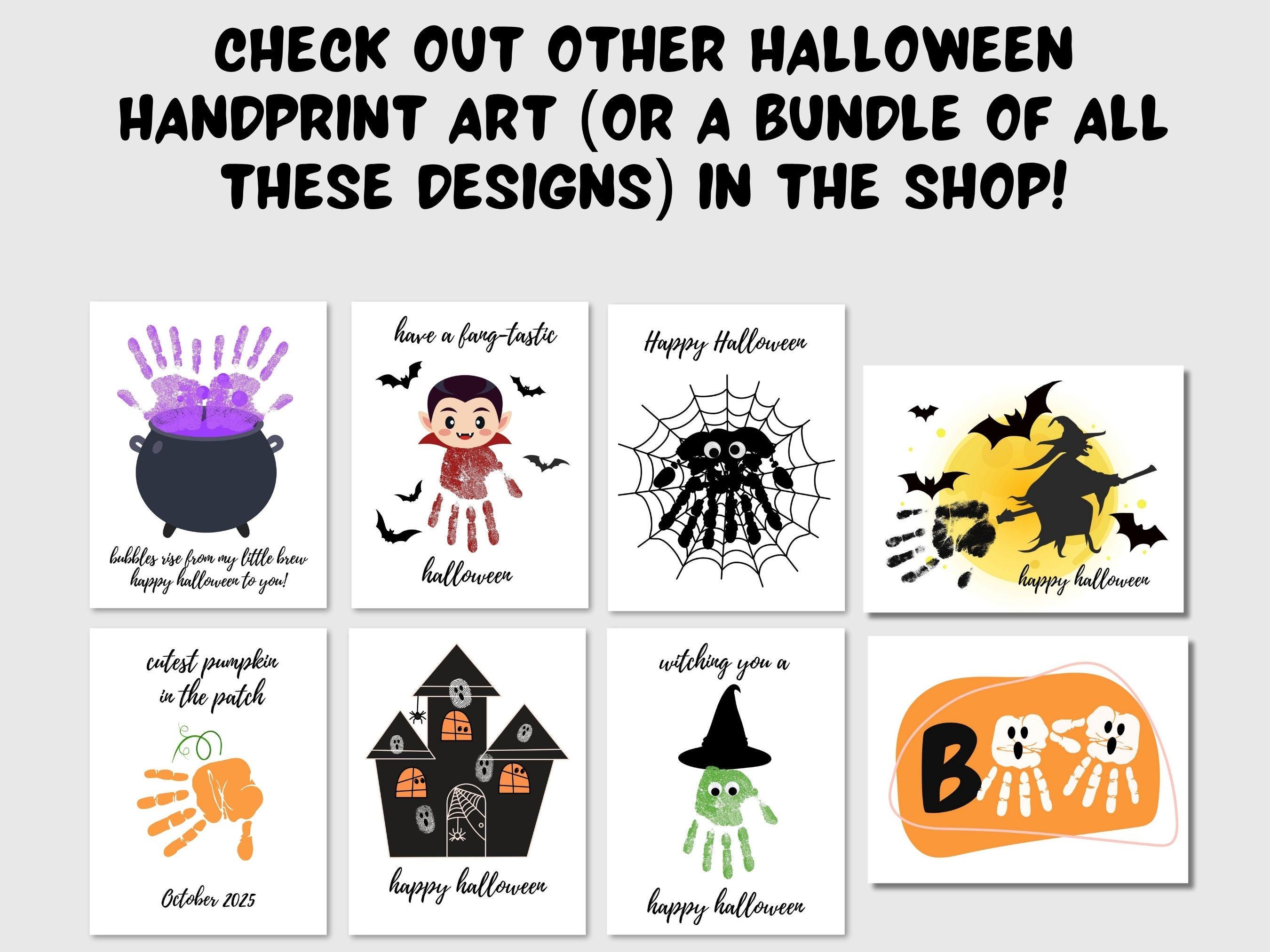 Halloween Handprint Art, Halloween Witch Handprint Craft, Halloween ...