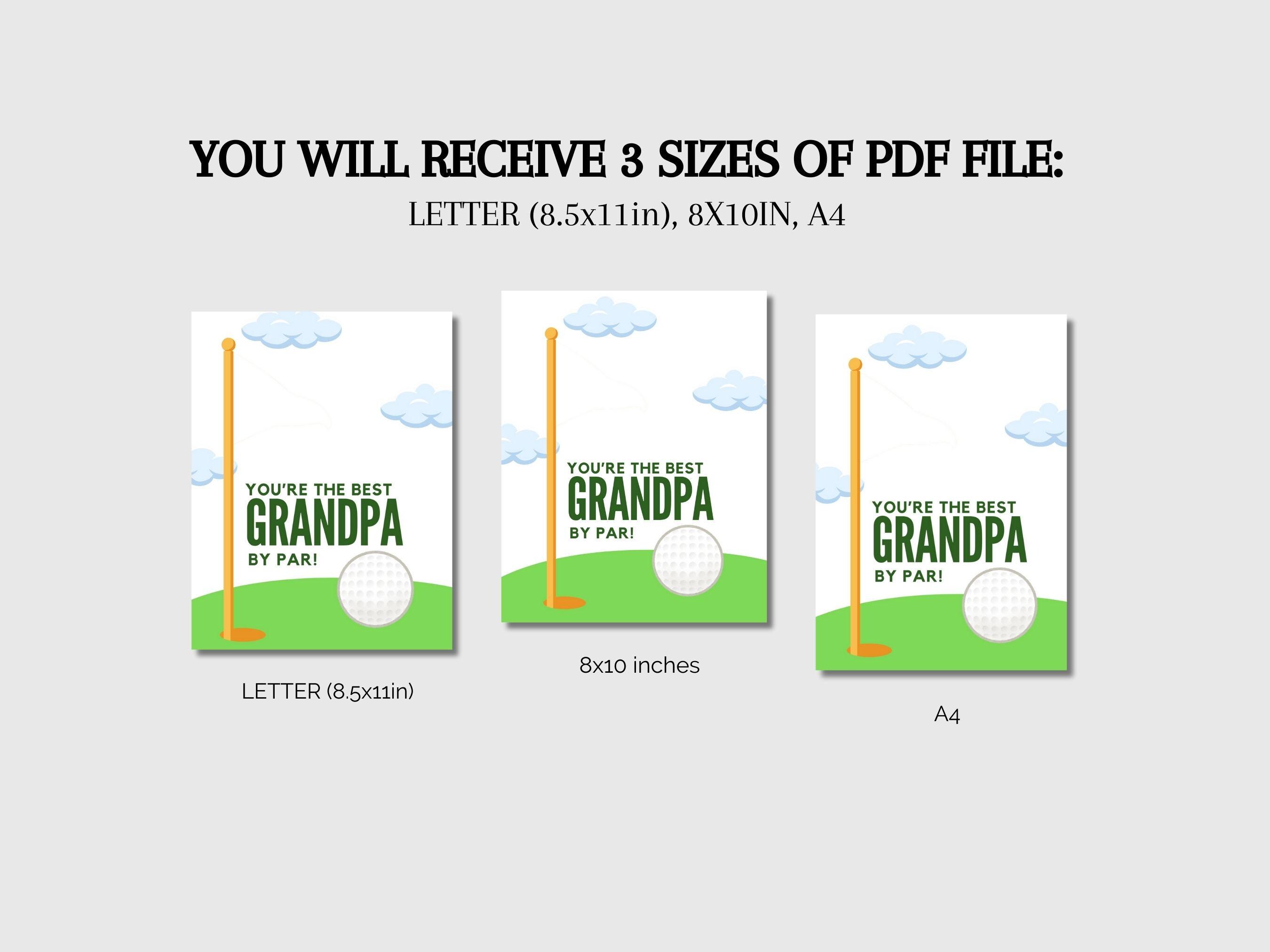 Grandparents Day Handprint Craft, Grandpa Golf Craft, Golf Grandparents ...