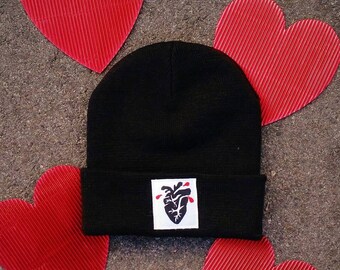 Heart beanie | Etsy