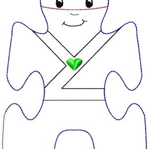 Ninja Puzzle People Softie - Autism Awareness - Embroidery Design ...