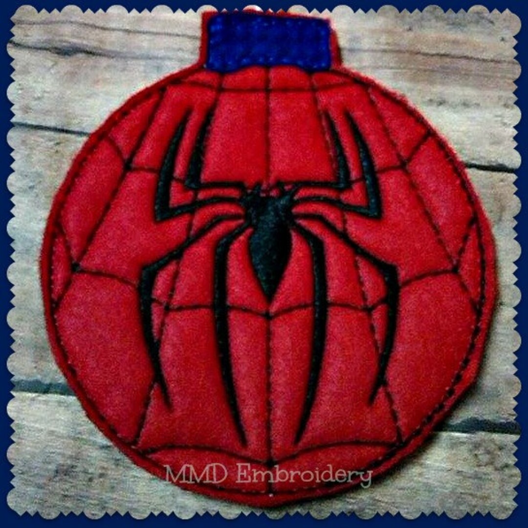 Spiderman Inspired Felt Ornament Machine Embroidery Design DIGITAL ...