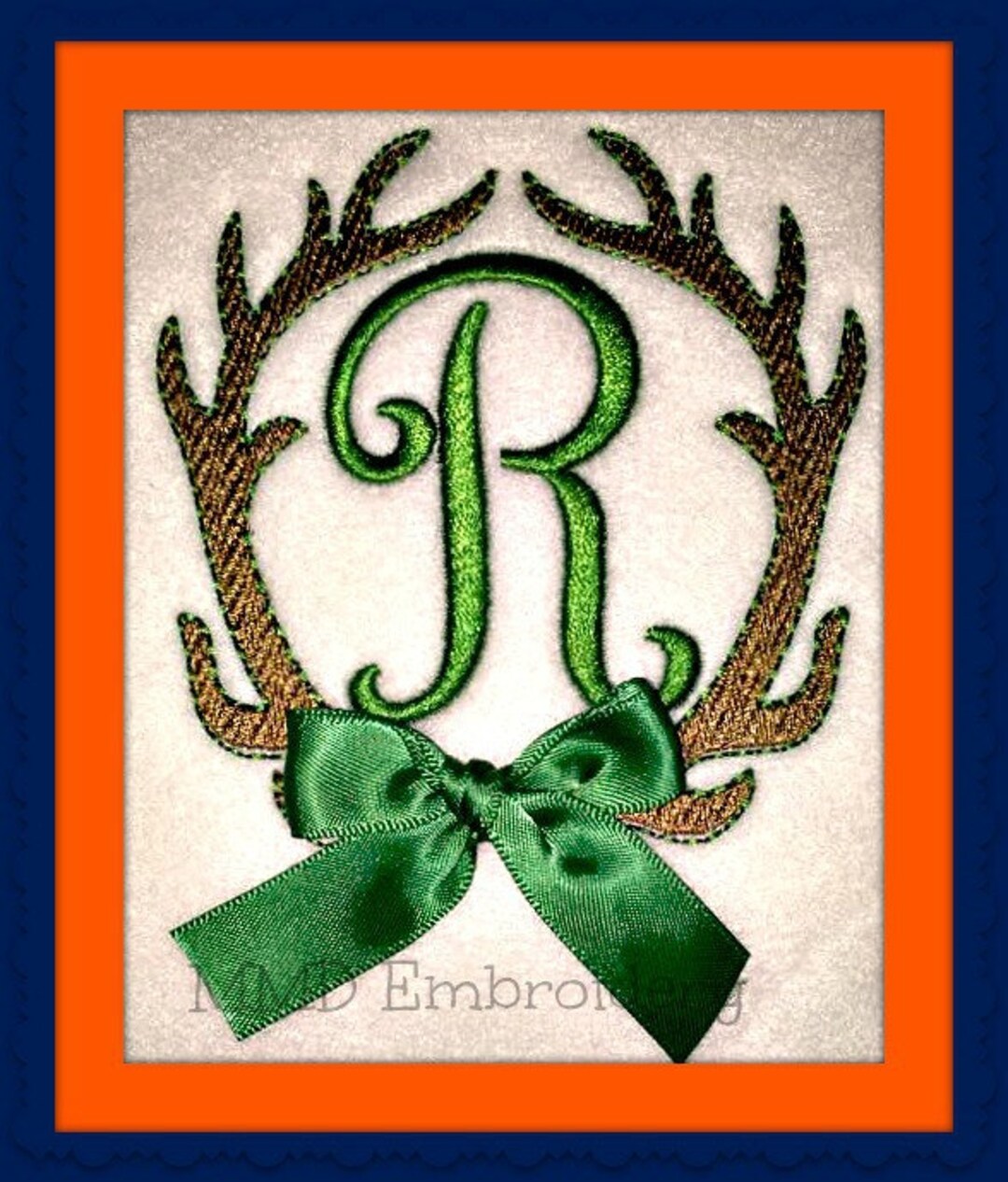 Antler Monogram Frame Machine Embroidery Design DIGITAL DOWNLOAD - 4X4 ...