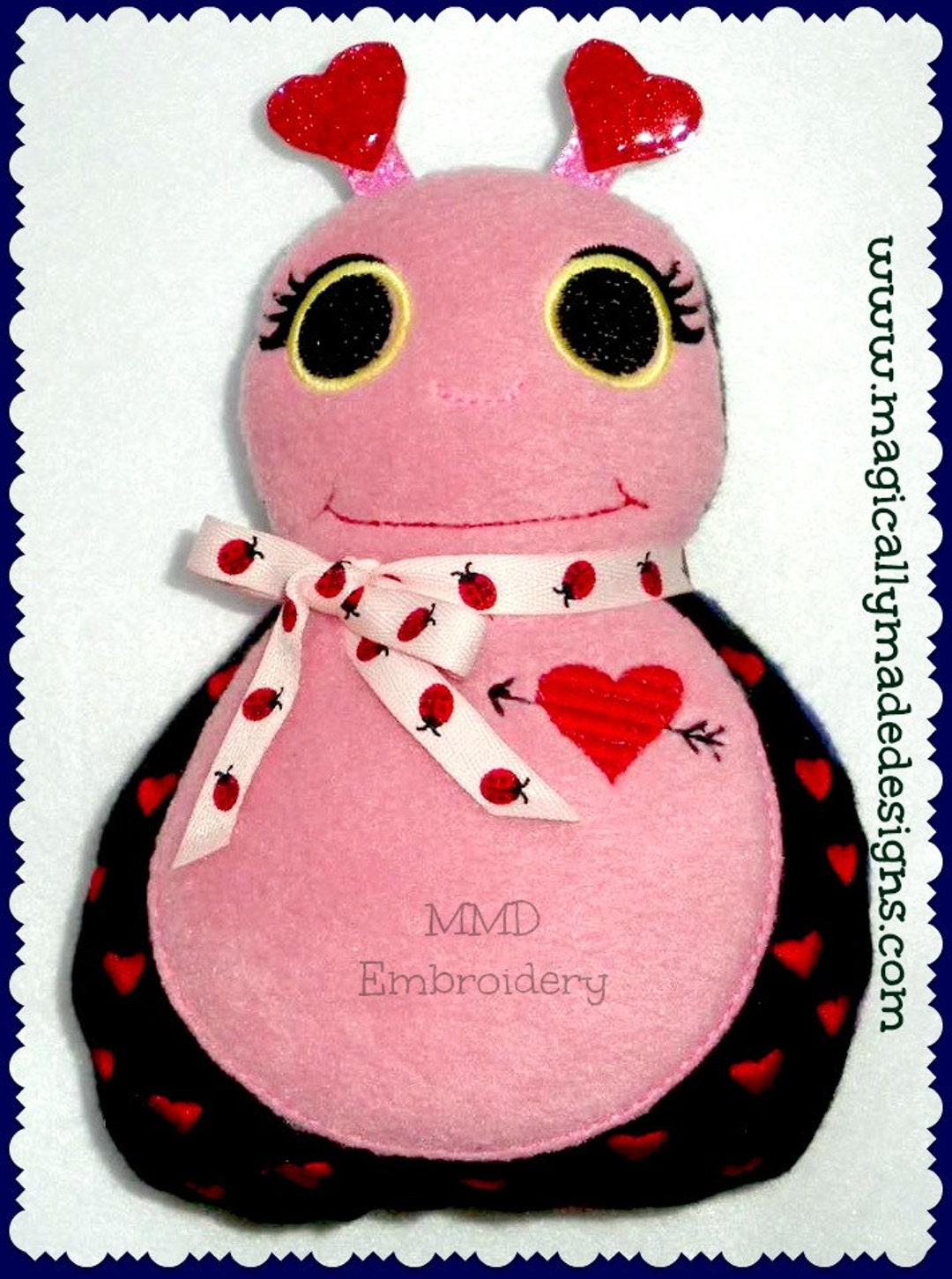 LOVE Bug Softie -original Hugga Bug - Embroidery Design - DIGITAL ...