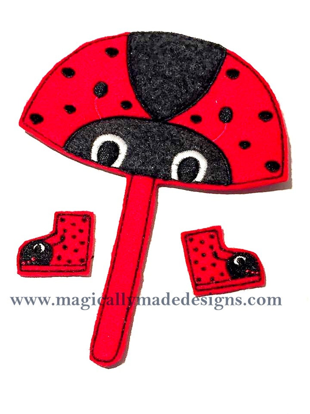 FD/NPD Ladybug Rain Gear - in the Hoop Un-paper Doll Set Machine ...