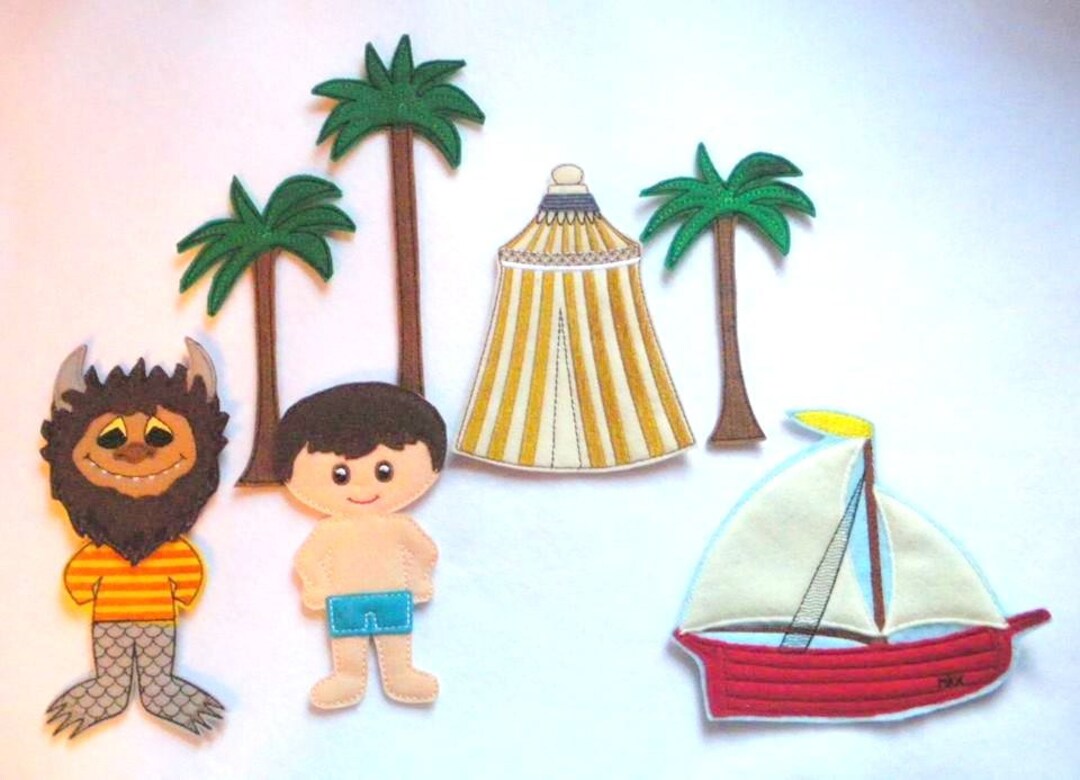 Wild Thing Monster Story Board - in the Hoop Un-paper Doll Set Machine ...