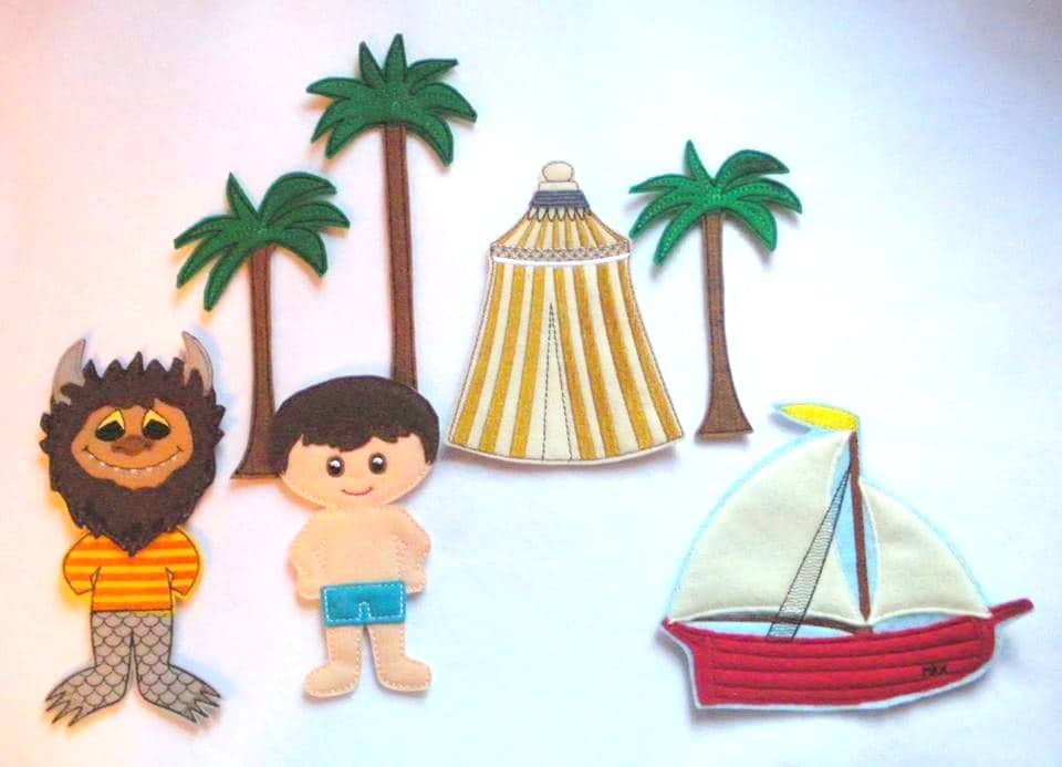 Wild Thing Monster Story Board - in the Hoop Un-paper Doll Set Machine ...