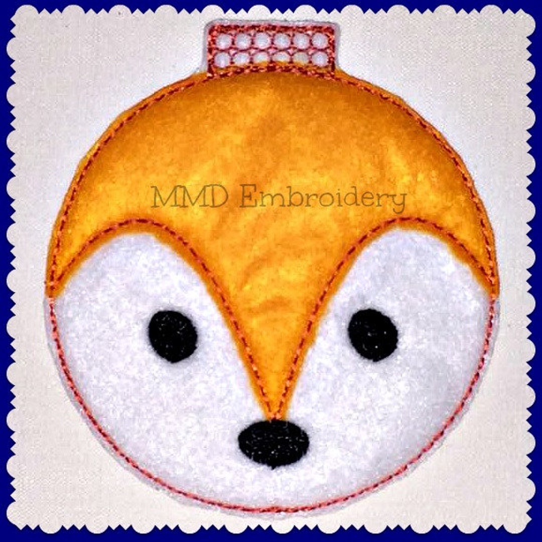 Fox Felt Ornament Machine Embroidery Design DIGITAL DOWNLOAD - 4X4 Hoop ...
