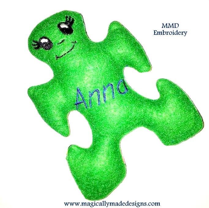Puzzle People Softie Set 1 Autism Awareness Embroidery - Etsy