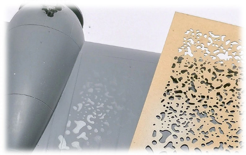 Weathering Effect Airbrush Stencil Tools for Scale Models RC Tank ...