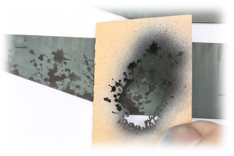 Weathering Effect Airbrush Stencil Tools for Scale Models RC Tank ...