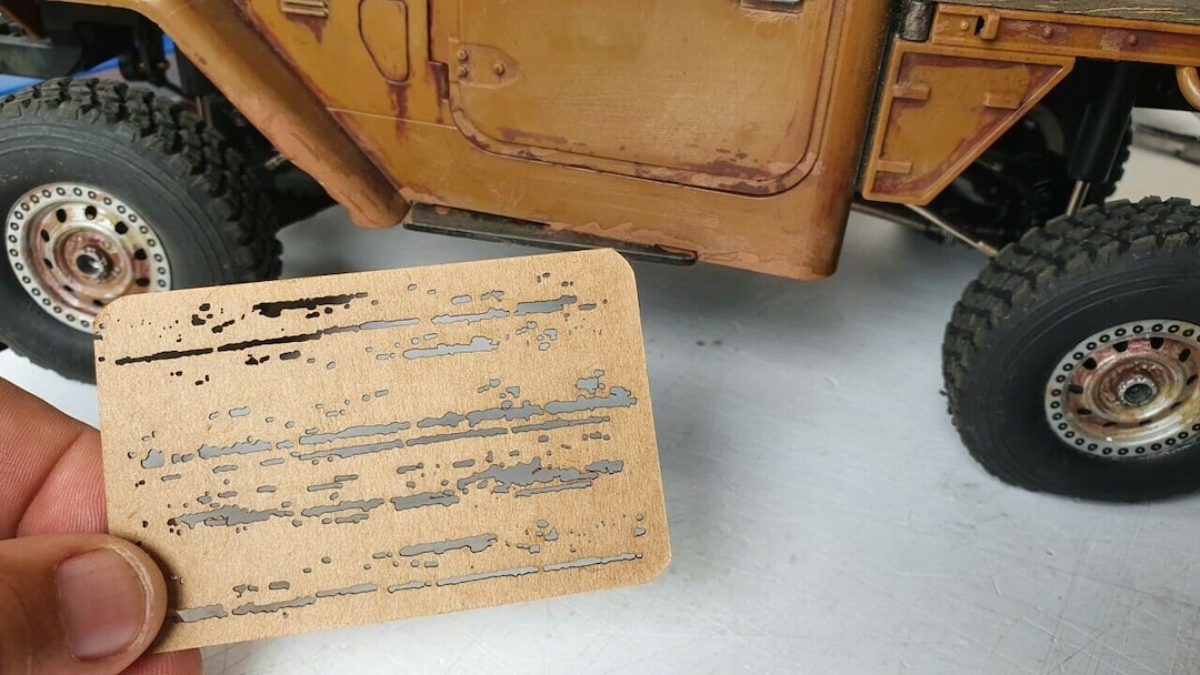 3 X Weathering Effect Airbrush Stencil Tools for Scale Models RC Tank ...