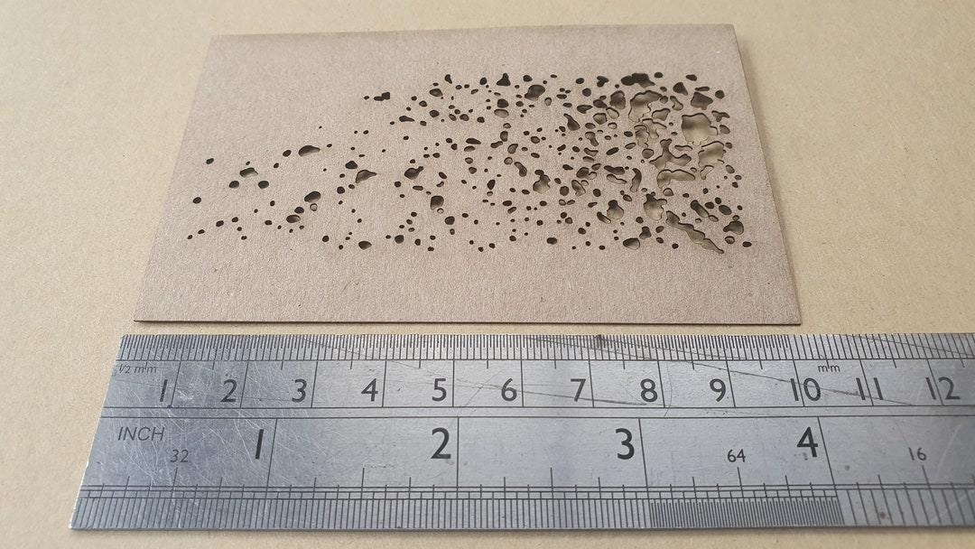 Weathering Effect Airbrush Stencil Tool for Scale Models RC Tank Planes ...