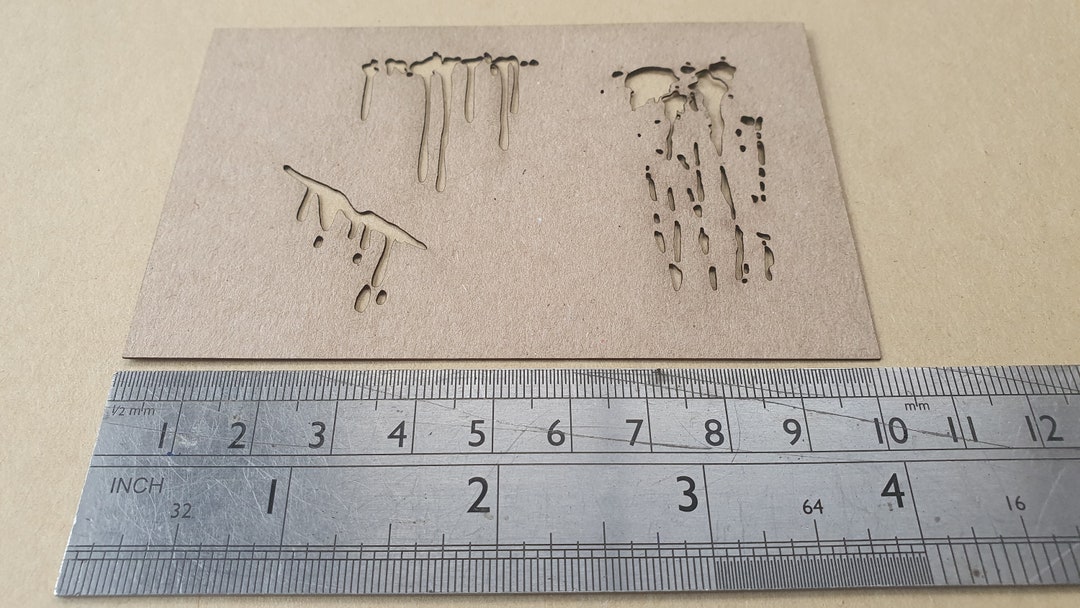 Weathering Effect Airbrush Stencil Tool for Scale Models RC Tank Planes ...