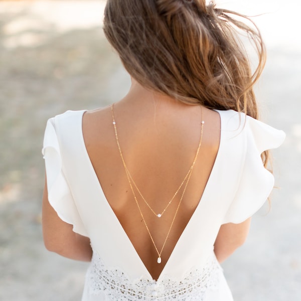 Bridal Back Necklace - Etsy