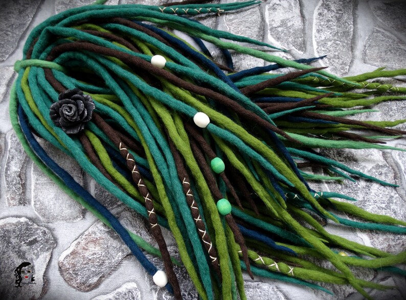 Wool Dreadlocks Dreads Tropical Jungle DE | Etsy
