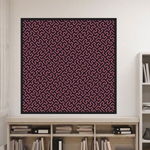 Hilbert Curve Wall Decor // Hilbert Curve Wall Print // Geometric Art ...