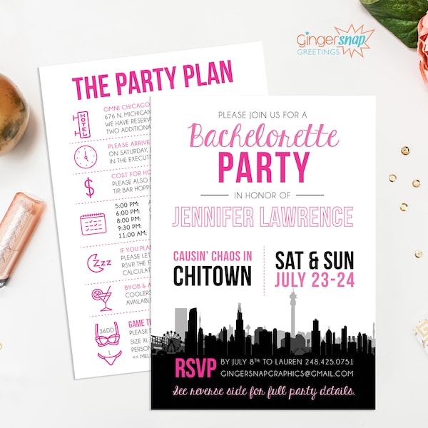 Chicago Invitation - Etsy