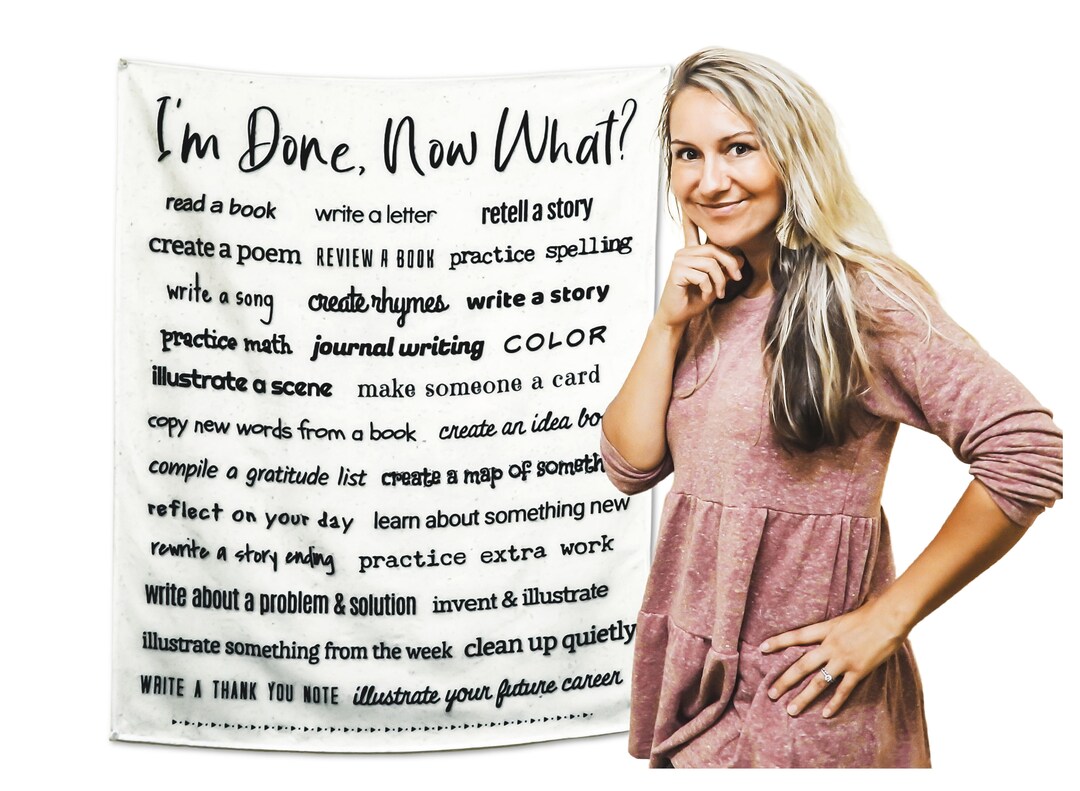 Done Now What? Tapestry – 36"x29" Independent Activity Wall Hanging for ...