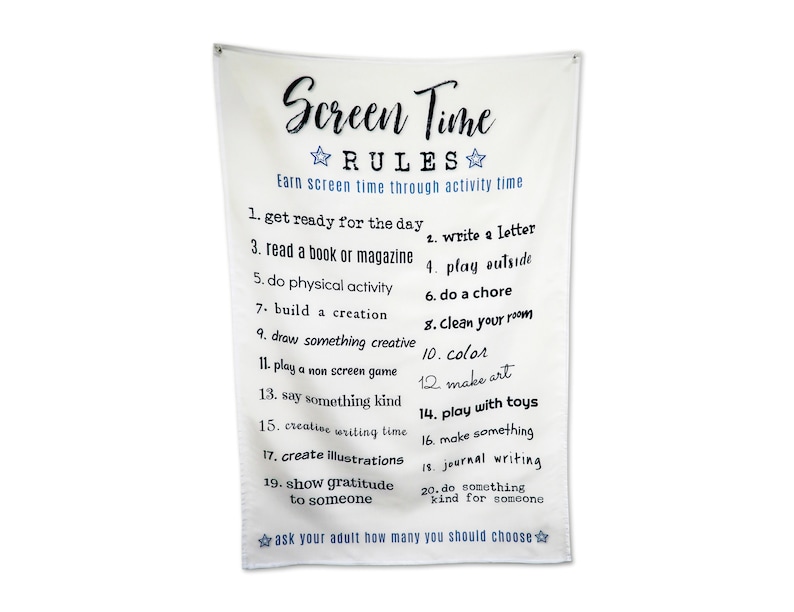 Screen Time Tapestry Kids Toddler Activity Wall Hanging - Etsy