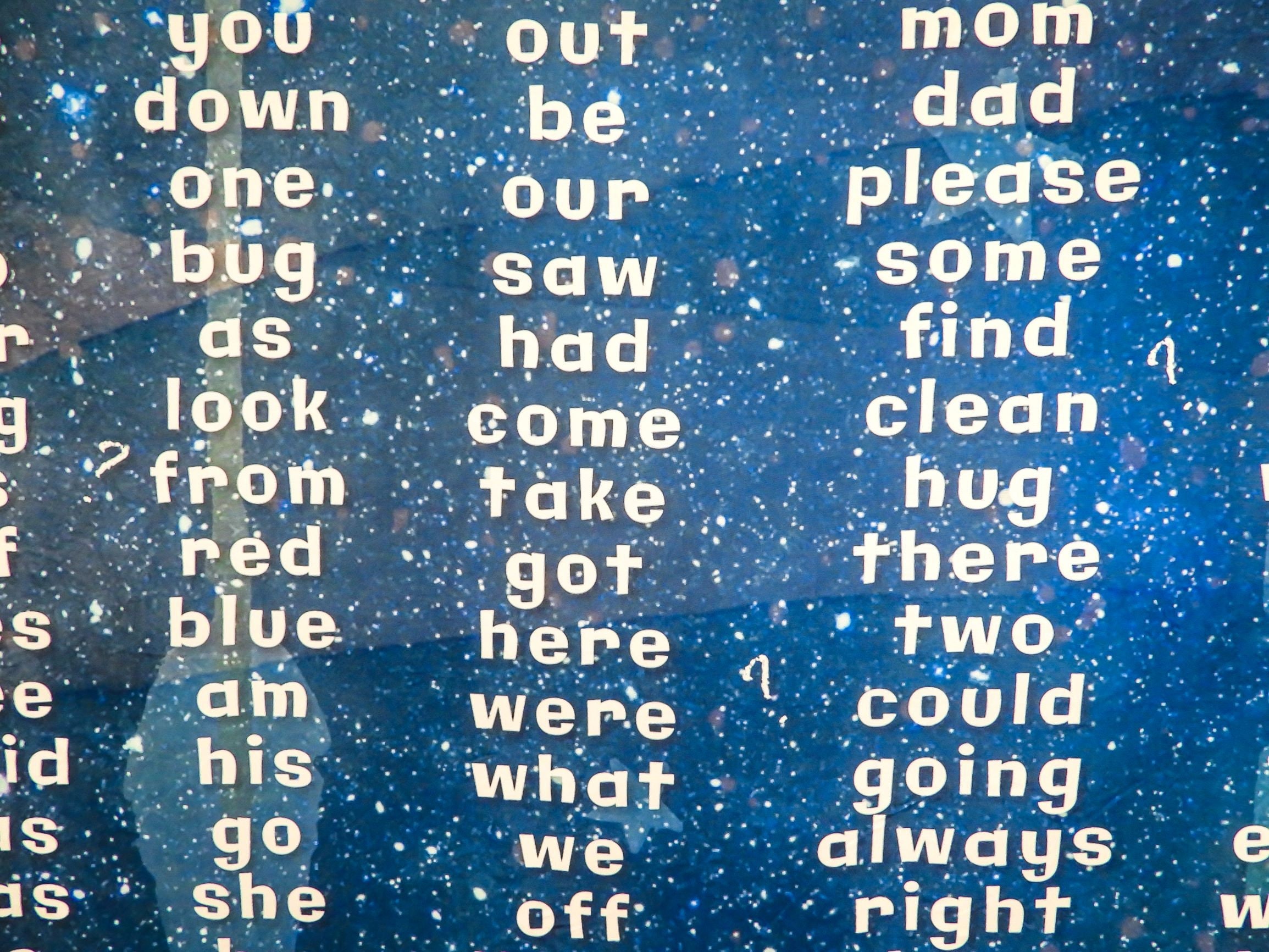 Sight Words Dolch Fry Kindergarten Early Reader Tapestry Wall - Etsy