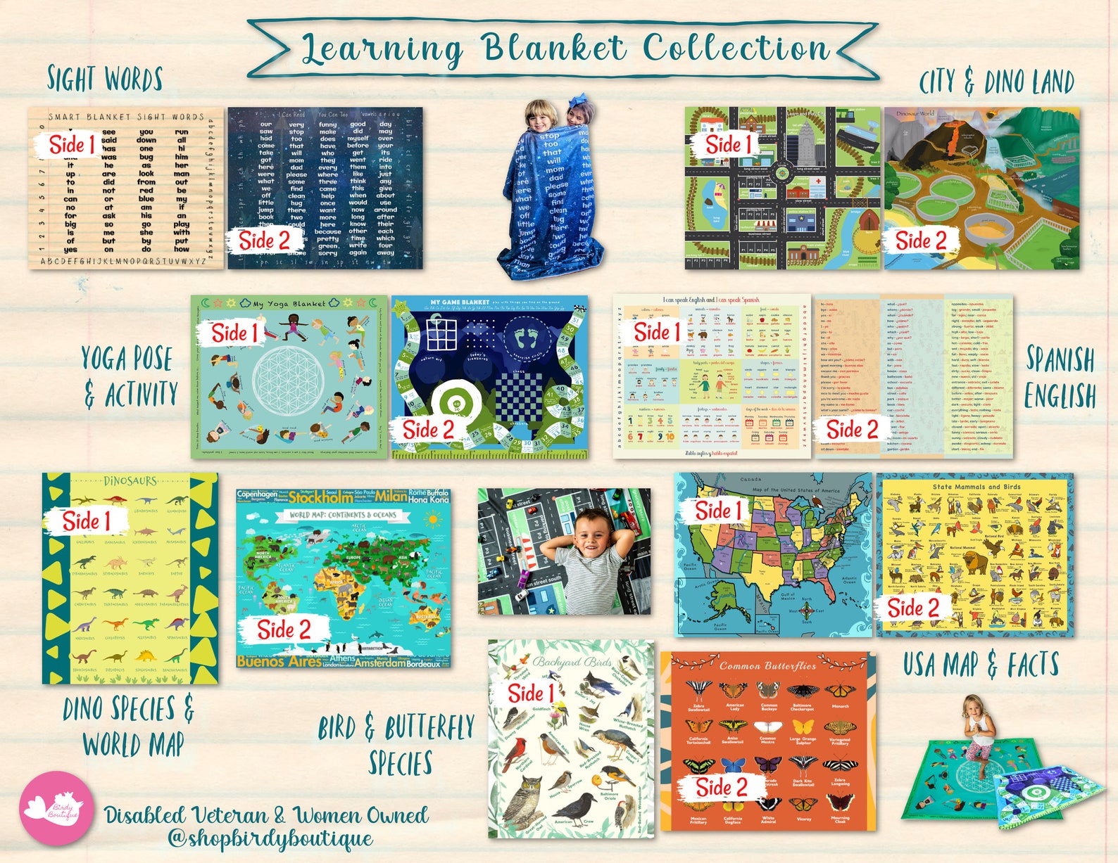 World Map Country Maps Labels Names Educational Blanket Kids - Etsy