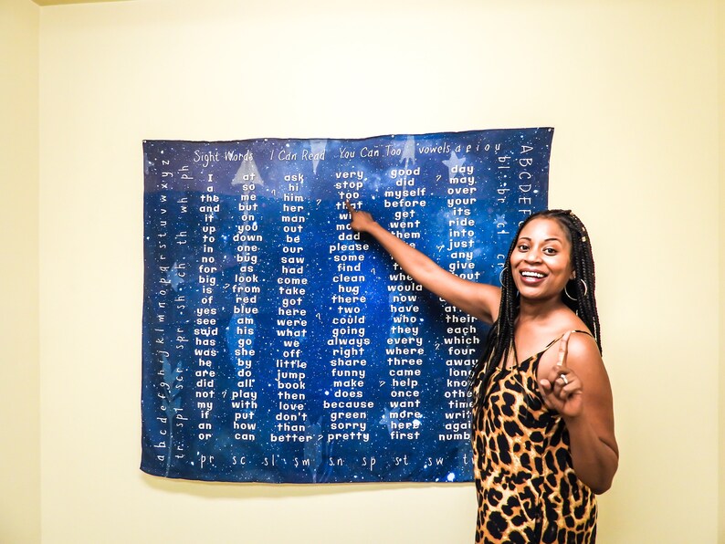 Sight Words Dolch Fry Kindergarten Early Reader Tapestry Wall | Etsy