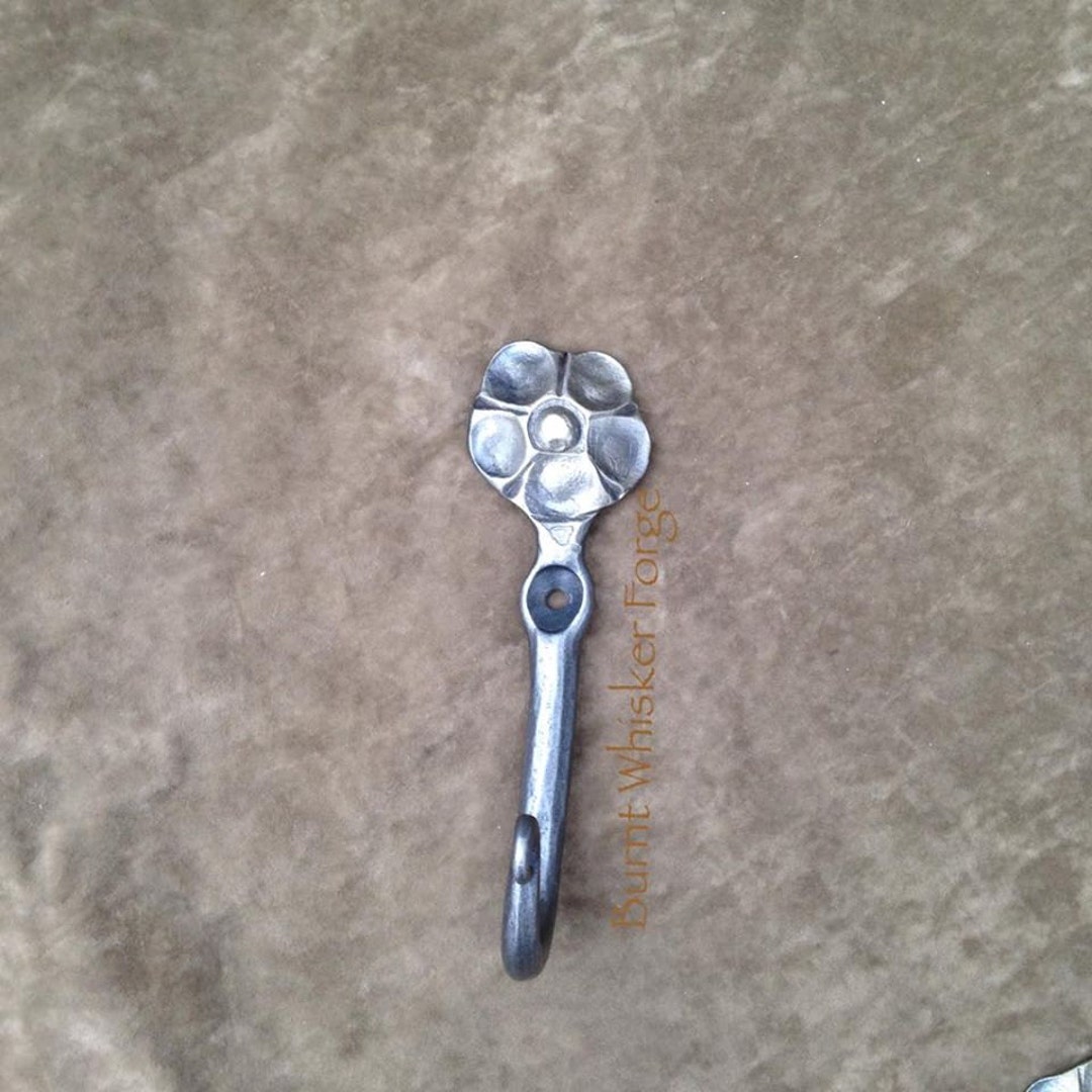 Flower Hook, Iron Flower, Dogwood Flowers, Handforged Hook, J Hooks ...
