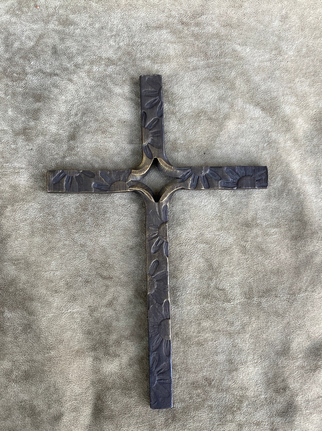 Hand Forged Cross, Christian Art, Crucifix, Burnt Whisker Forge ...