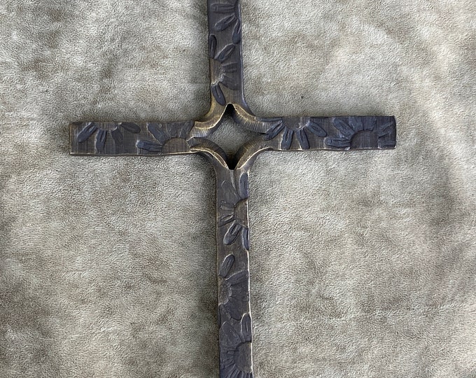 Hand Forged Cross, Christian Art, Crucifix, Burnt Whisker Forge ...