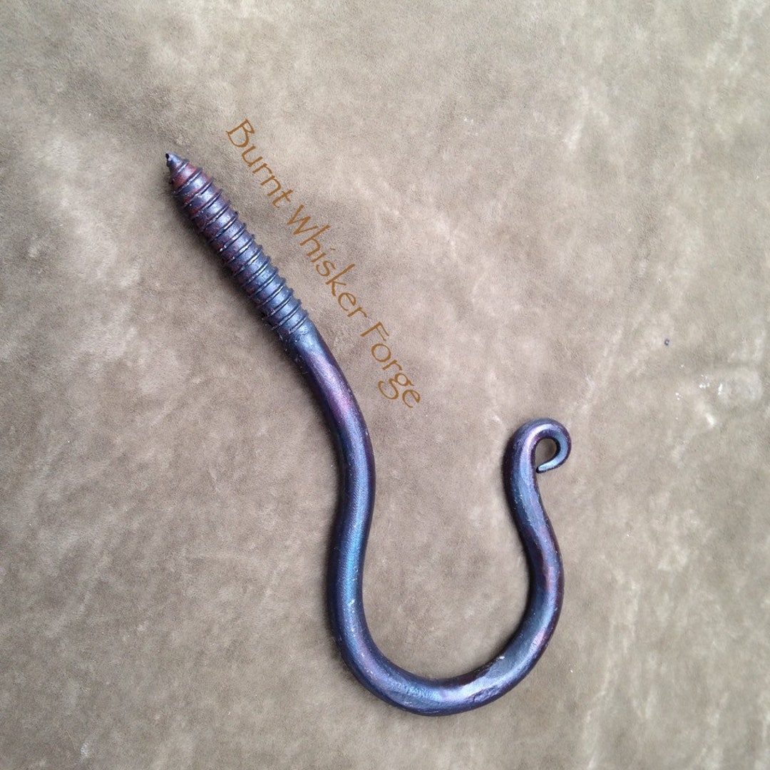 Lag Hook, Blacksmith Hook, Handforged Hook, Iron Hook, Lag Screw ...