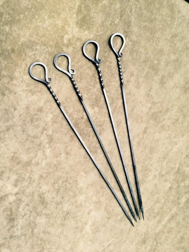Iron Skewer Handforged Skewer Blacksmith Skewer Kabob - Etsy