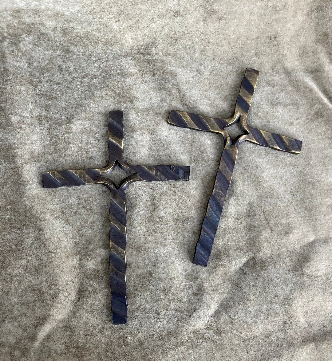 Hand Forged Cross, Christian Art, Crucifix, Burnt Whisker Forge ...