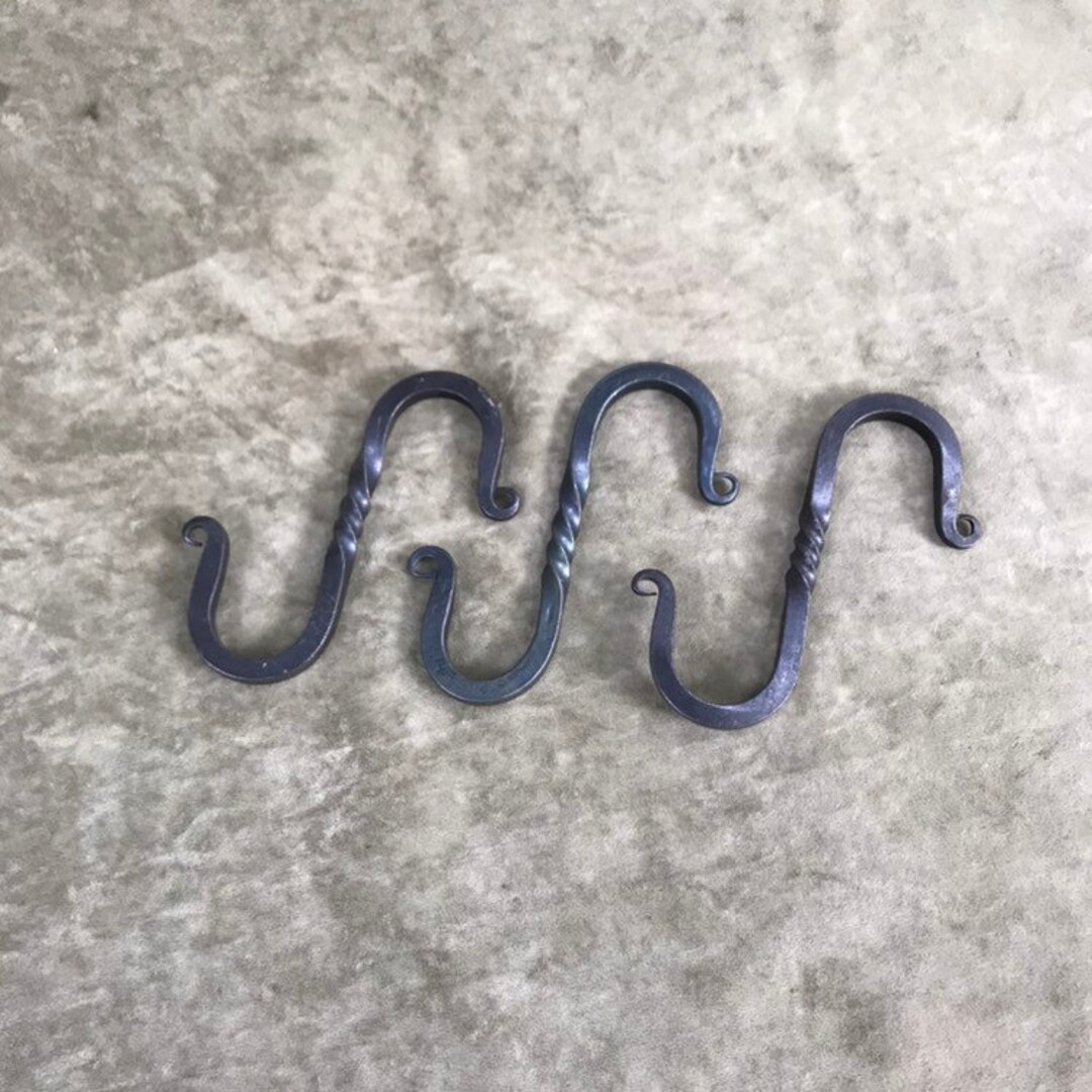 S Hooks, Handforged Hooks, Iron S Hooks, Hooks With Twist, Blacksmith S ...