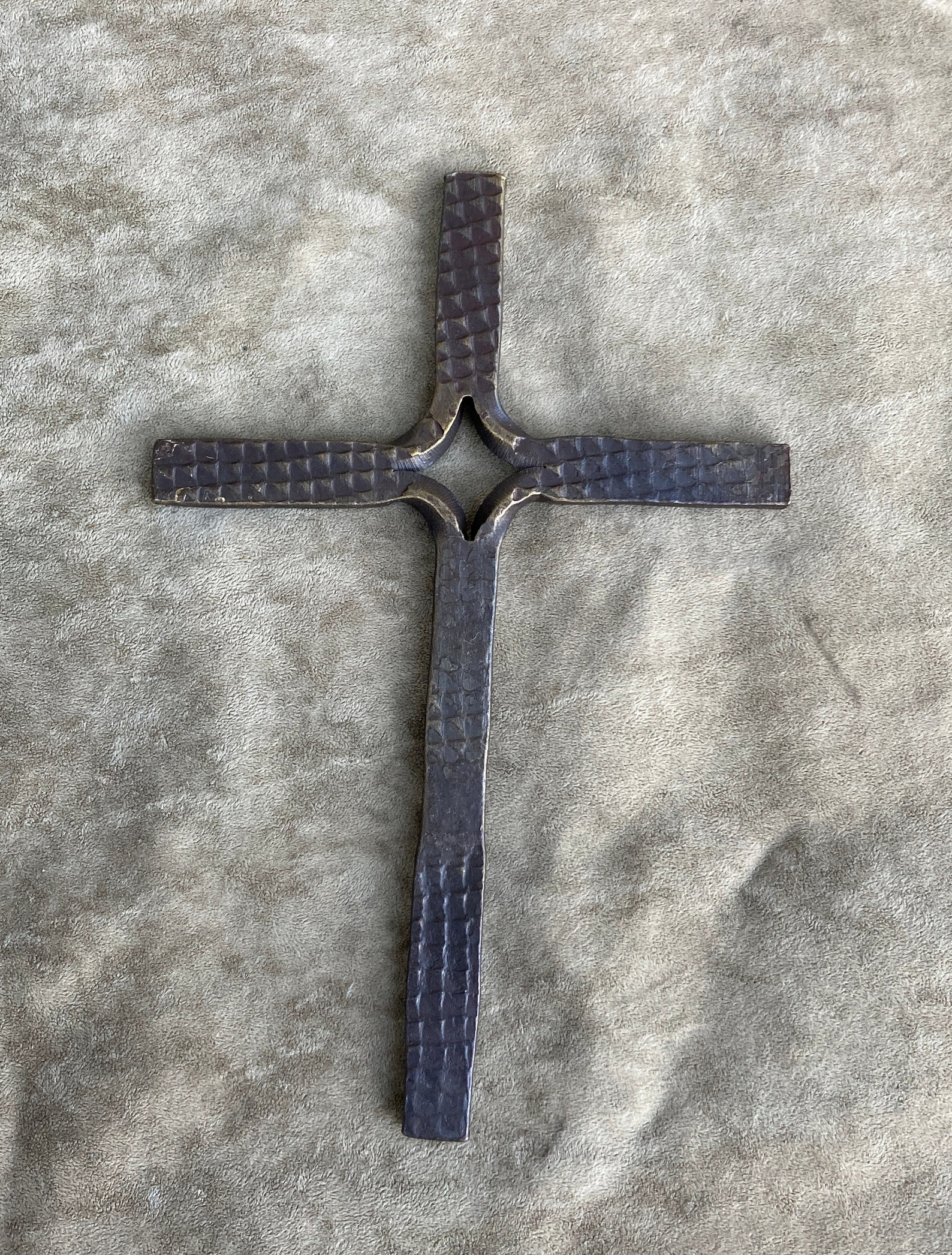 Hand Forged Cross Christian Art Crucifix Burnt Whisker - Etsy